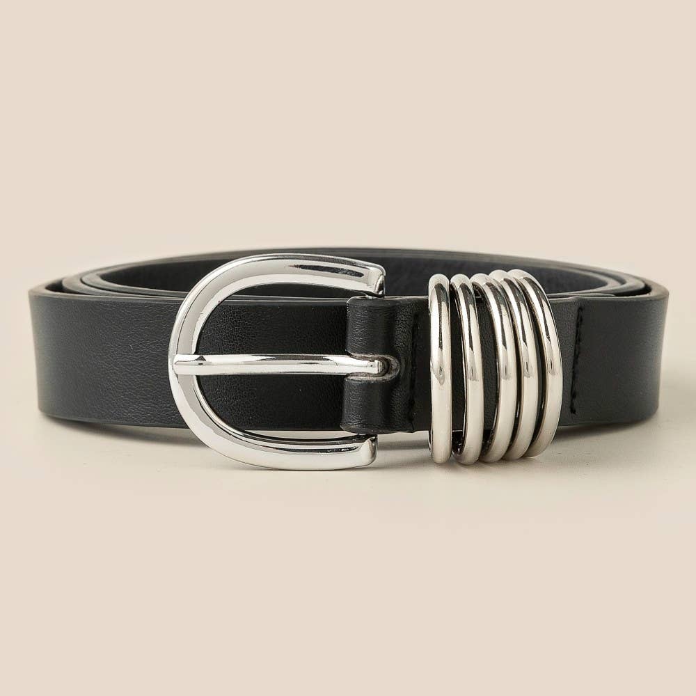 The Multi Ring Leather Belt – Olive Street